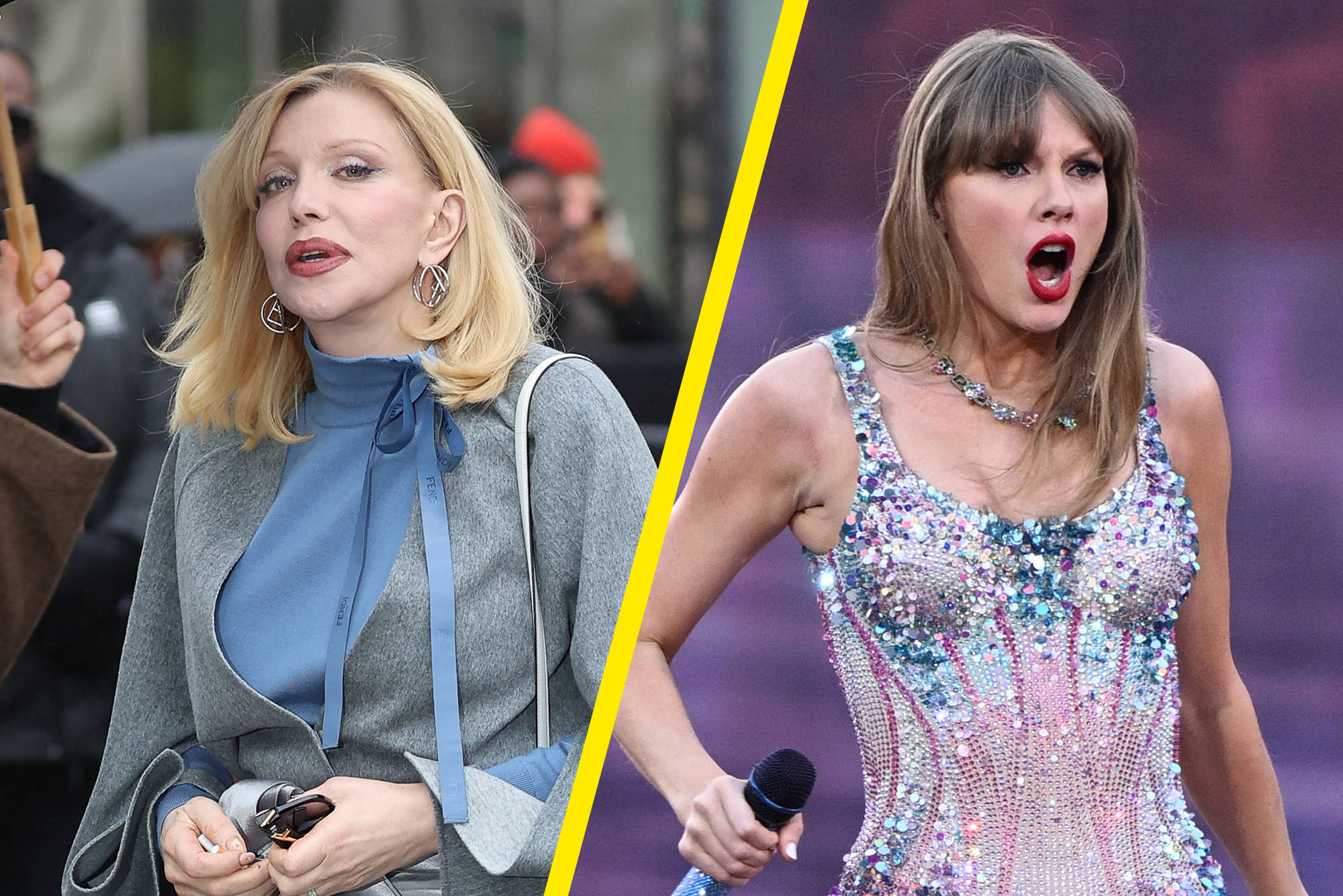 Courtney Love has labeled Taylor Swift as ‘unimportant and uninteresting’ – and the Swifties ...