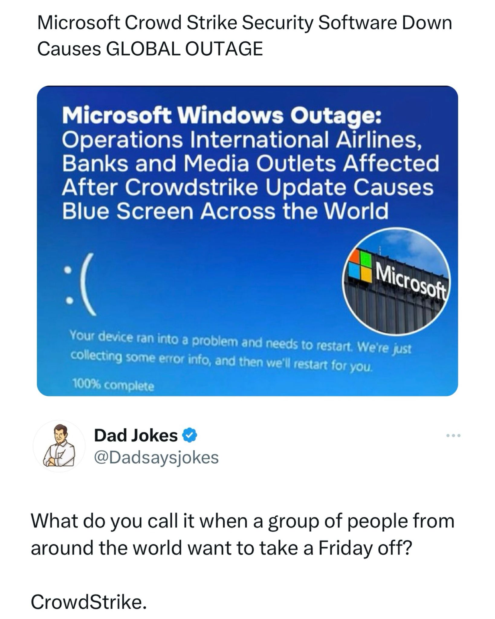 CrowdStrike creates new International Blue Screen Day - Pubity