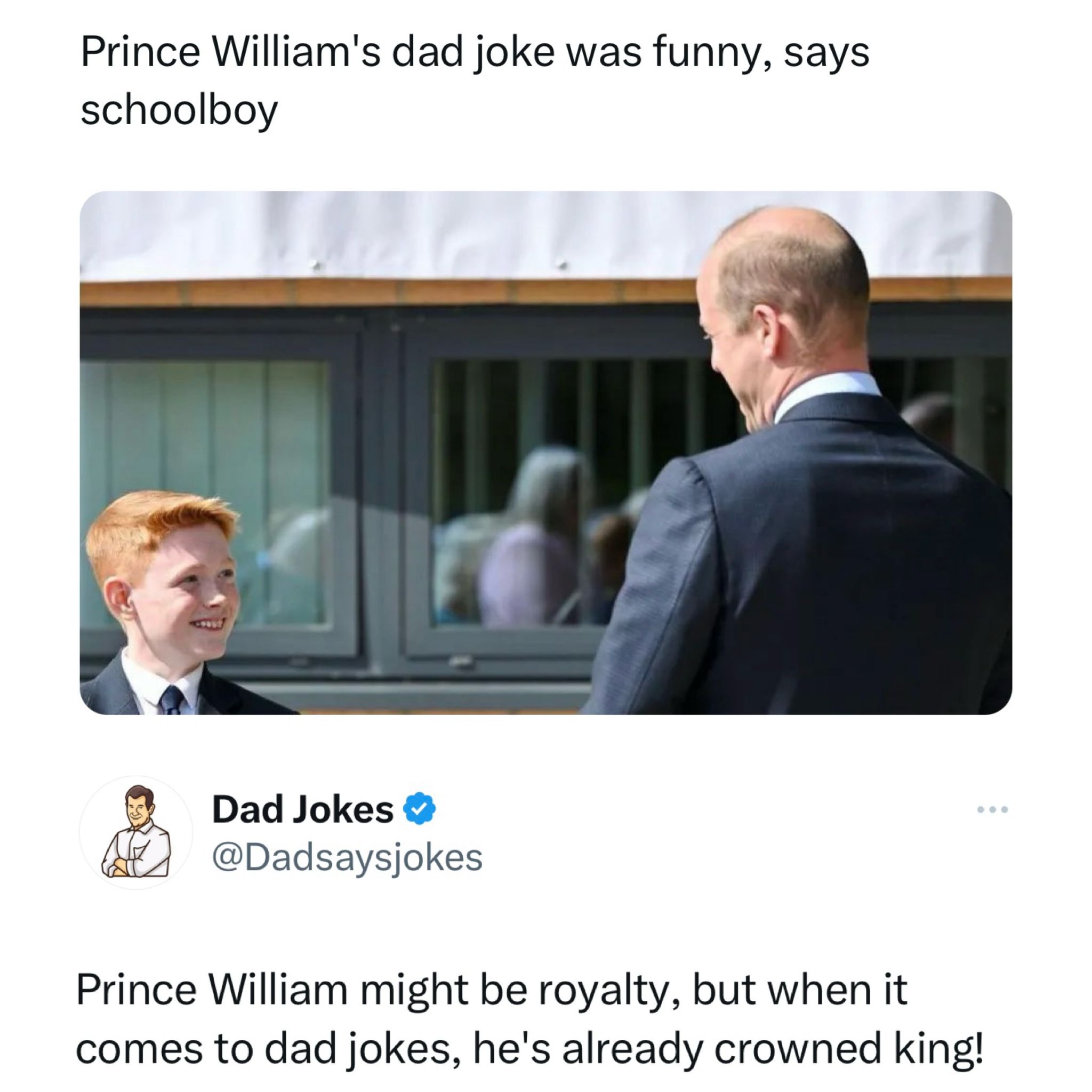 Prince William, the King of Dad Jokes - Pubity