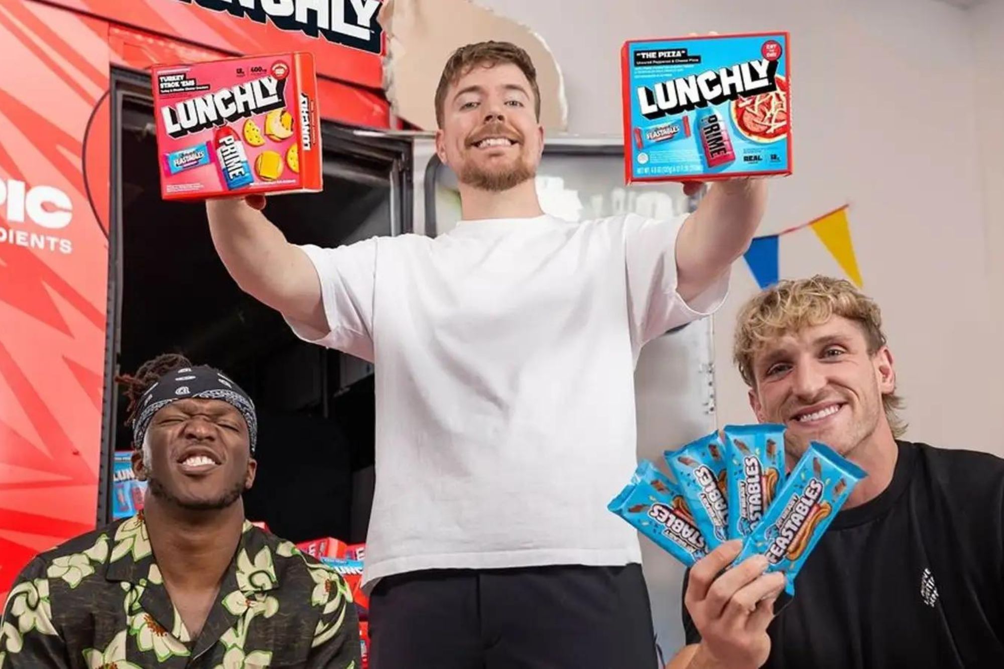Mr.Beast, Logan Paul and KSI launch Lunchables competitor ‘Lunchly ...