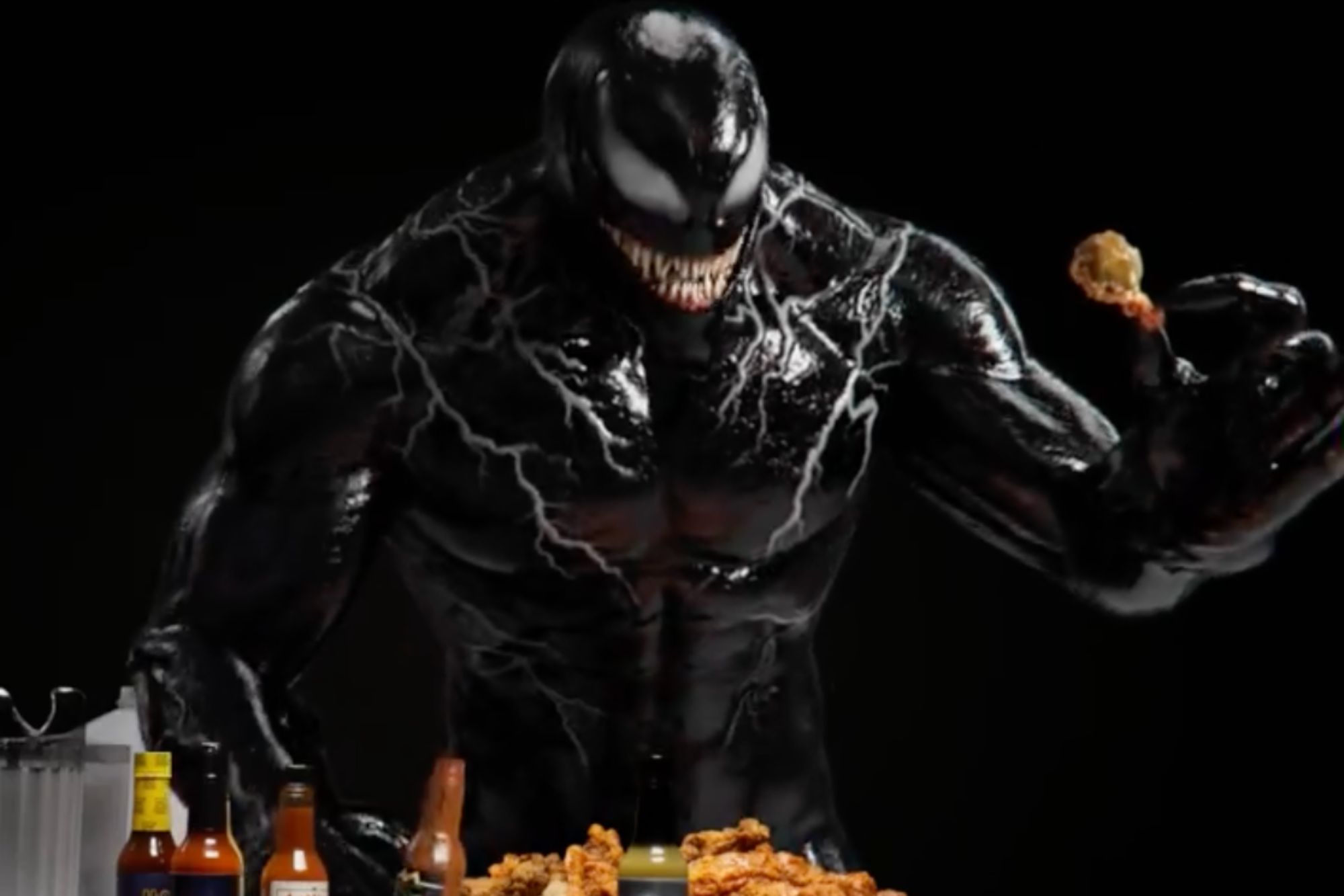 Venom takes on Hot Ones to promote The Last Dance - Pubity