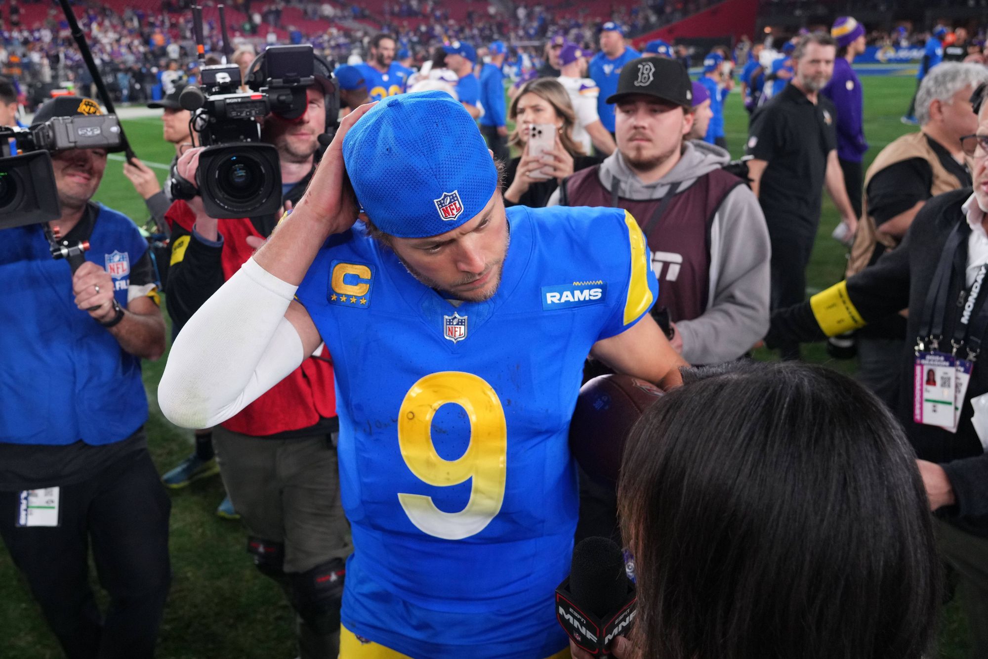 Rams’ Matthew Stafford sends message to LA wildfire victims
