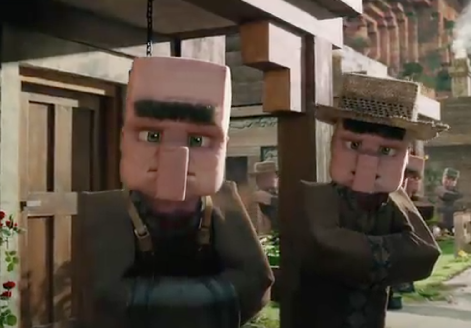 Fans shocked at look of villagers in A Minecraft Movie trailer - Pubity